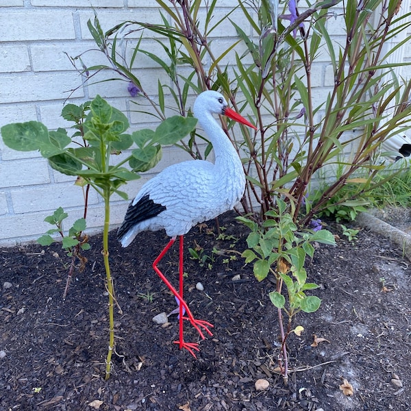 Stork Sculpture *wildlife Statue *garden Decor Bird *figure Animal ...