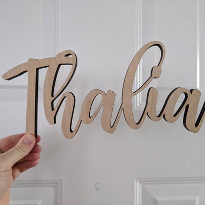 Wooden Letters Personalized Name Wood Design Cut Out Any Font Name ...