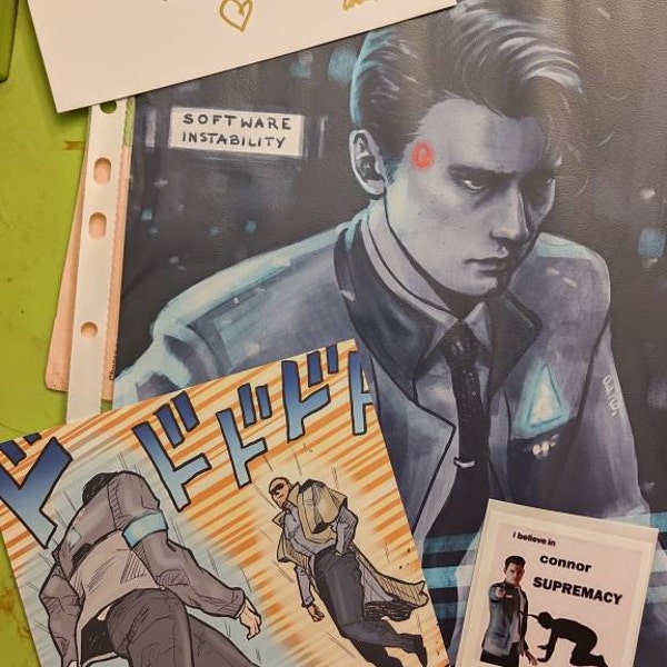 RK1K Postcard Connor X Markus, Detroit Become Human, A6 Art Print ...
