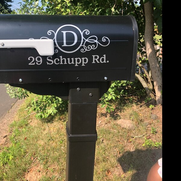 Mailbox Decal With Personalized Monogram and Address Numbers - Etsy