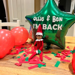 Personalised Elf Arrival Balloon Kit ELF BALLOON Elf POP Balloon - Etsy UK