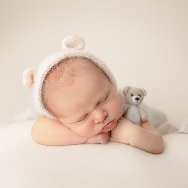 Baby Blue Teddy Bear Stuffy; Newborn Photography Prop; RTS - Etsy