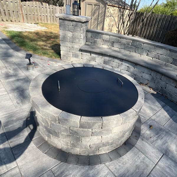 Lift off Dome Fire Pit Safety Screen 304 Stainless Mesh Steel, Round ...