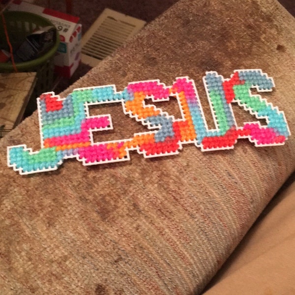 Jesus Plastic Canvas Jesus Plastic Canvas Cut Out Jesus Word ...