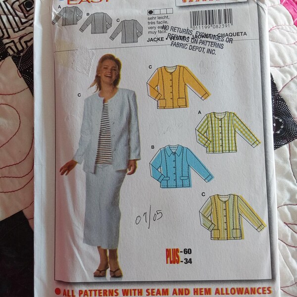 Uncut Vogue Sewing Pattern 1493 Koos Couture Kimono Jacket With Tulip ...