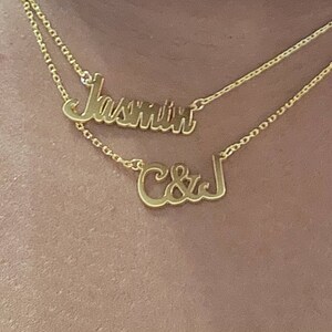 Cursive Name Necklace Personalized Name Necklace Handwriting - Etsy