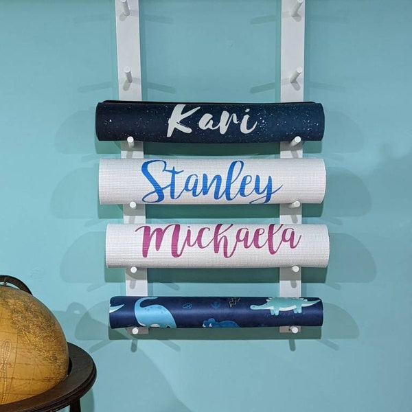 Yoga Mat Rack / 1, 2, 3, 4, 5, 6, 10, 20 Mat Racks / Yoga Mat Holder ...