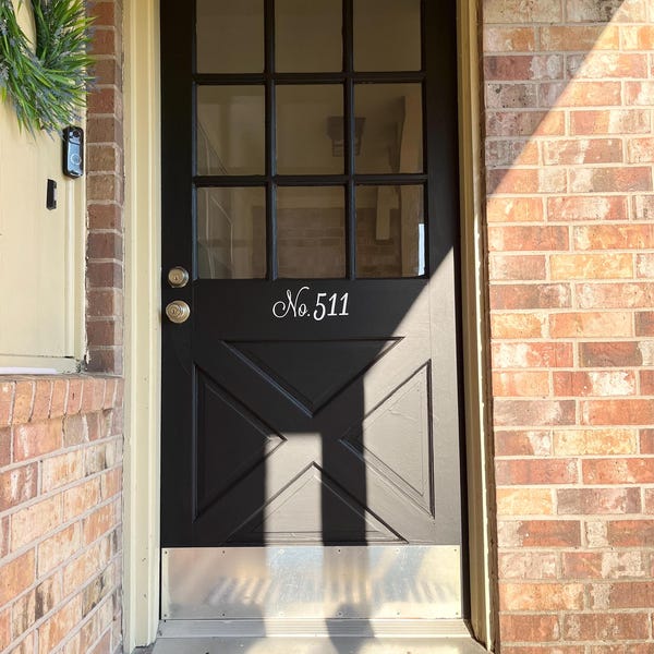 Vinyl House Number Decal: Script Vintage Door Numbers, Curb Appeal - Etsy
