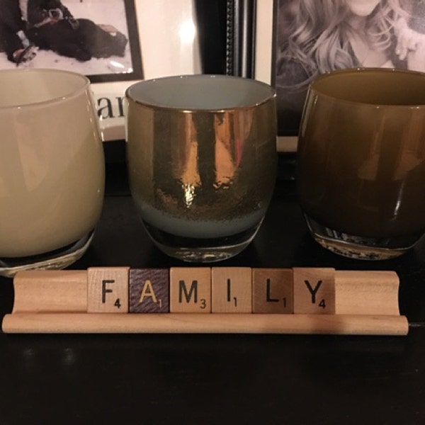 CUSTOM Scrabble Letters Nameplate Placeholder Product Desk Company Sign ...