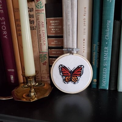 Wax Flower Embroidery Keychain - Etsy