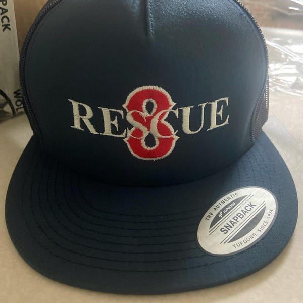 Fire Fighter Department, Fire & Rescue Trucker Cap, Puff Embroidery ...