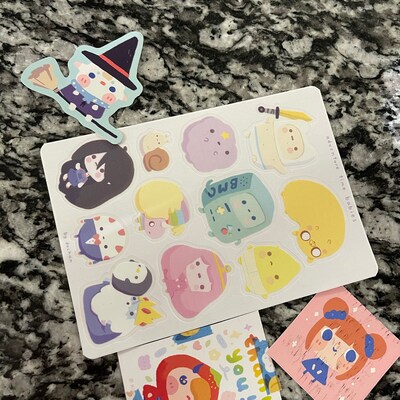 Adventure Time clear Sticker Sheet Transparent Waterproof - Etsy