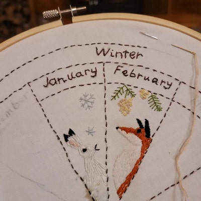 Beltane Embroidery Pattern, Wheel of the Year : Calendar to Embroider ...