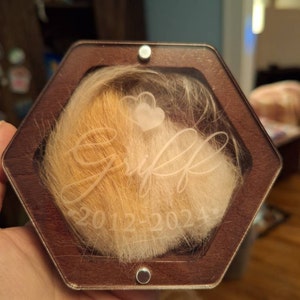 Small Fur Keepsake Box, Pet Hair Memorial Box, Pet Loss, Wooden Pet ...