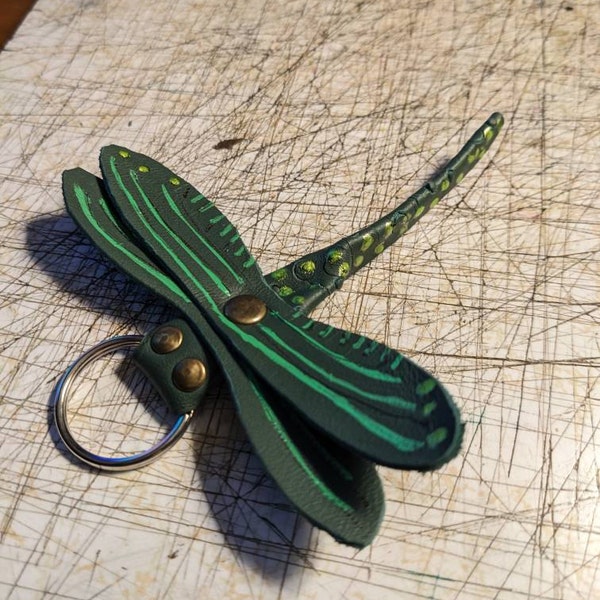 Leather Dragonfly Keychain Pattern, Purse Ornament (PDF Pattern) - Etsy