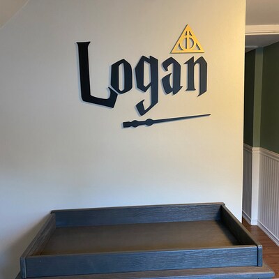 Wizard Nursery Sign Baby Name Sign Wizard Custom Wood Name - Etsy