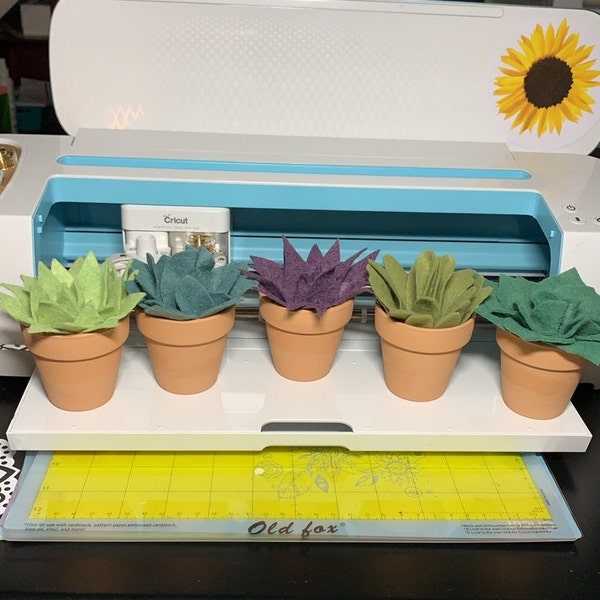 Succulent PATTERN Cutting Template; 5 No-sew Felt or Paper Succulents ...