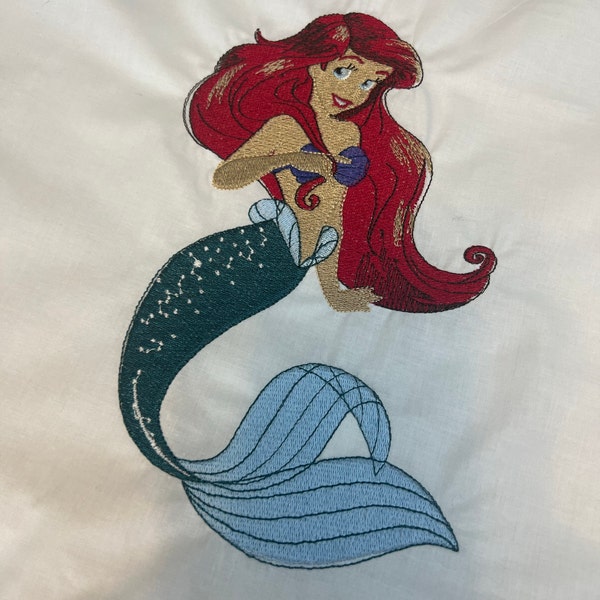 Ariel Sirenita Machine Embroidery Design, Mermaid Embroidery Designs ...