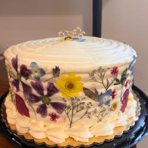 50 Pieces Food-safe Pressed Flowers Cake Decoration Flowers - Etsy