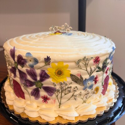 50 Pieces Food-safe Pressed Flowers Cake Decoration Flowers - Etsy