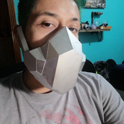 PAPERCRAFT HALF MASK Gas Respirator, 3D Paper Costume Template, Make ...