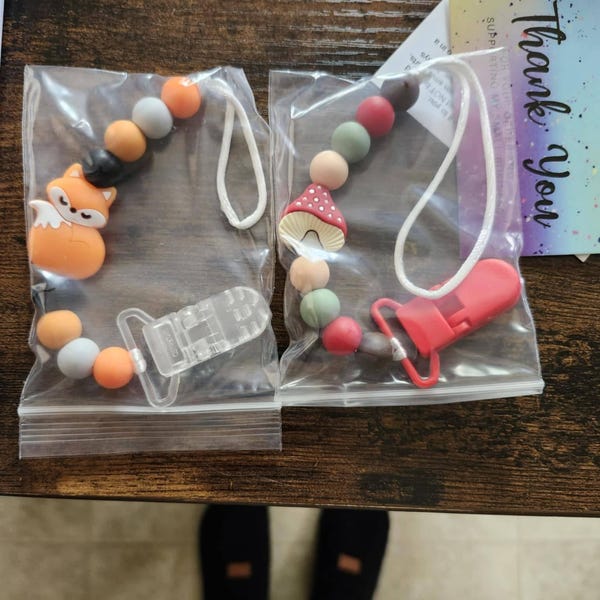 Mushroom Pacifier Clip - Etsy