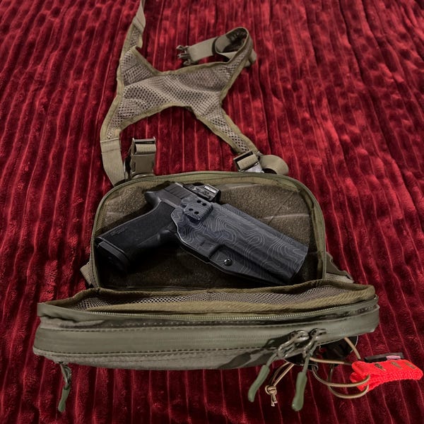 Chest Pack Handmade Zipper Chest Rig Bag Cordura Tactical Gear Chest ...