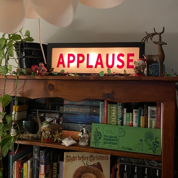 Applause Vintage Lighted Sign - Custom Lettering Available - Etsy