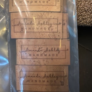 Rectangular Cork Fabric Labels 0.75x 1.5 With Your Graphic or Logo ...