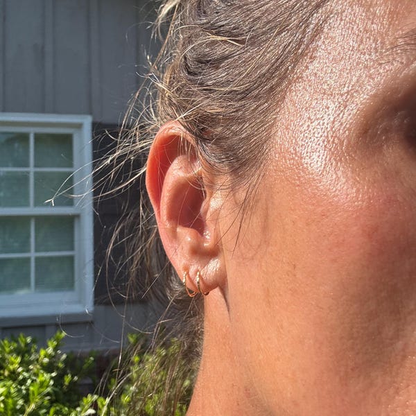 Sterling Silver Fully Textured Small Twist Earrings | Double Hoop ...