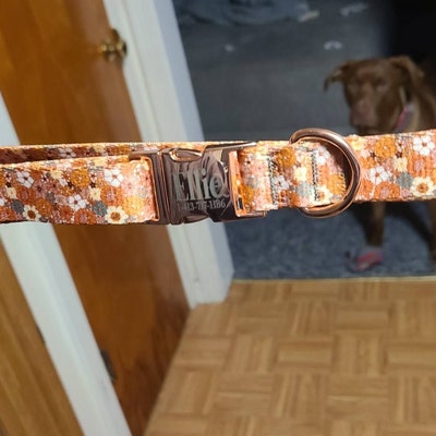 Plaid Dog Collars Personalized Dog Collars, Custom Dog Collar With Name, Engraved Metal Buckle ...