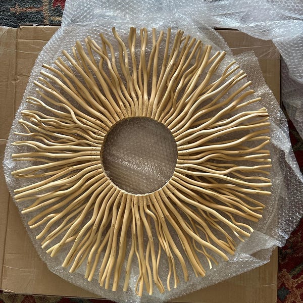 Authentic Mulberry Wall Decor-round Sunburst Decoration-handcrafted ...