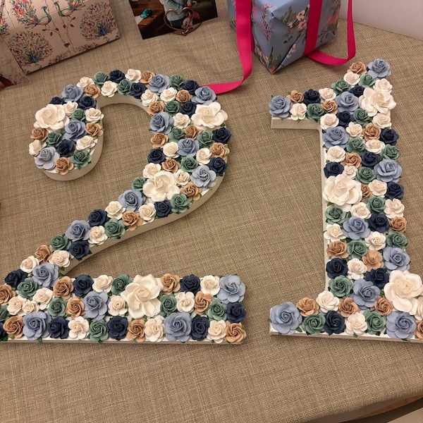 Flower Numbers Birthday Numbers Floral Numbers for Birthday Flower ...