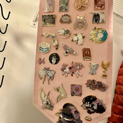 Mini Long Pin Banner Enamel Pin Display Pick Your Color - Etsy