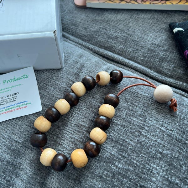 Worry Beads, Fidget Beads, Komboloi (greek) Beads, Wood Beads, Leather ...