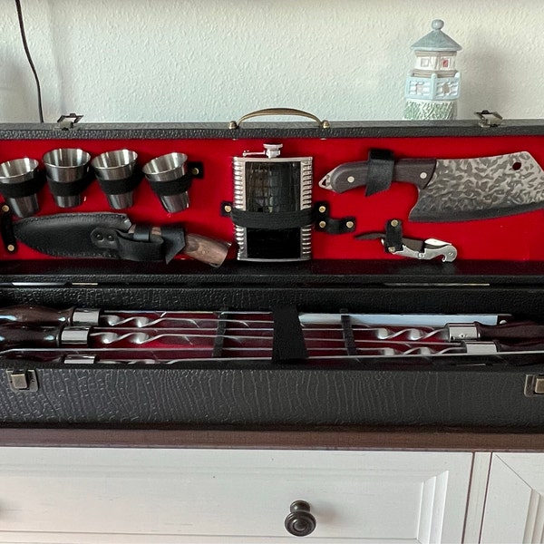 6 Piece Premium 2mm Blade Skewer '' the Sea " Set | High-quality BBQ ...