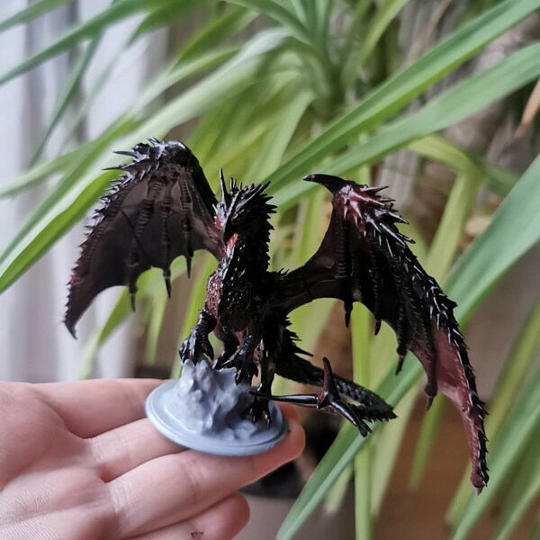 Ancient Red Dragon V2 Dnd Miniatures Compatible With 28mm 32mm Tabletop ...
