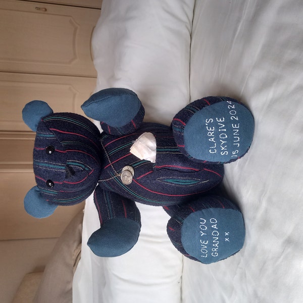 Keepsake Memory Bear-memory Bear Made Out of Loved Ones Clothes ...