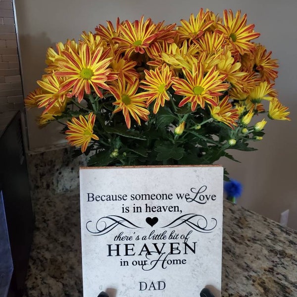 Memorial Tile "because Someone We Love is in Heaven"| Personalized ...