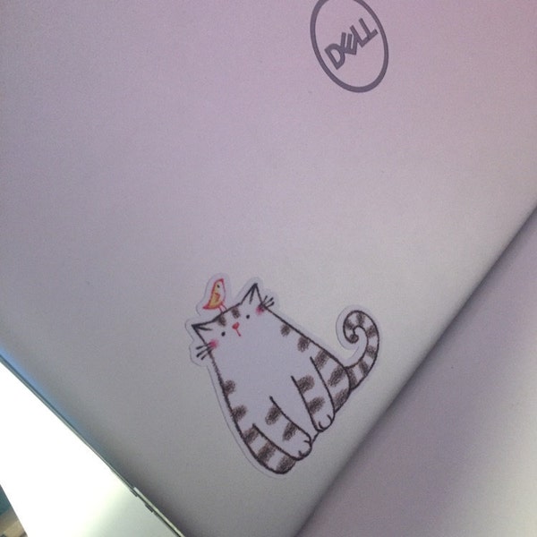 Cat Sticker, Vinyl Sticker, Laptop Decal, Die Cut Sticker, Waterproof ...