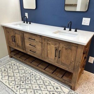Custom Double Sink Bathroom Vanity Model 1082 Handmade, Lifetime ...