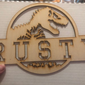 Personalized Wood Dinosaur Wall Sign Bedroom Door Sign | Etsy