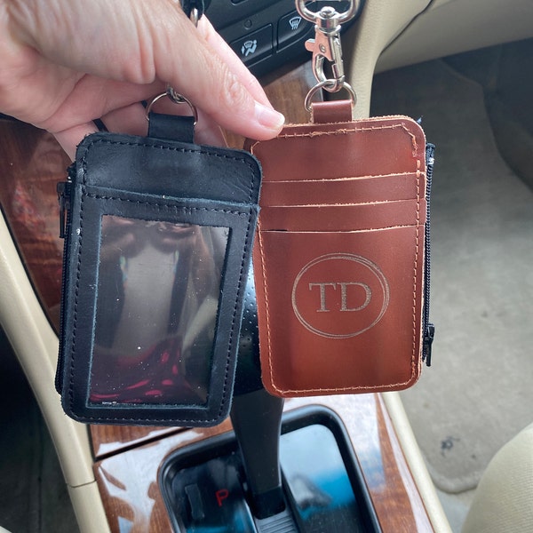 Personalized Id Holder,leather Id Badge Holder,leather Id Tag,leather ...