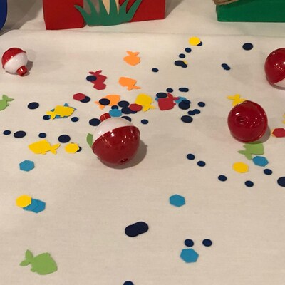Colorful Fish Table Confetti, Ofishally One Table Scatter, Fishing ...