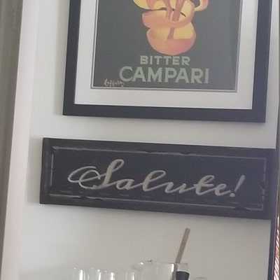 Wooden Salute Italian Sign, Custom Decoration, Family Sign Gift Rustic ...