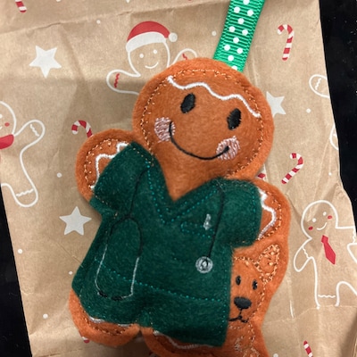 Personalised Felt Gingerbread Police Officer / Policeman / Felt ...