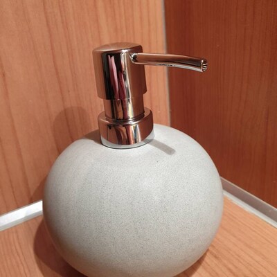 Zeolite Stone Soap Dispenser Oval Shape With Bronze or Silver Pump ...