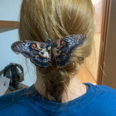 Silk Moth Butterfly Collar Clip Pins With Chains Collar Brooch ...