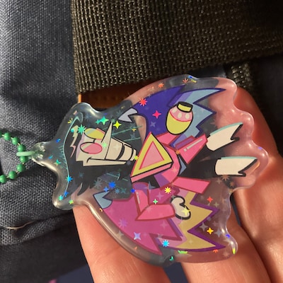 Spamton NEO Deltarune Holographic Keychain Acrylic and Epoxy Charm 2.5 ...