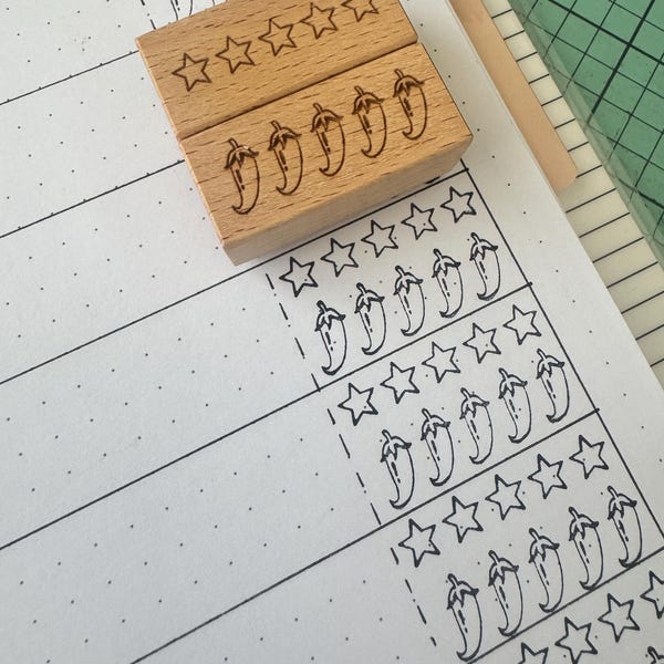 5 Star Rating Stamp | Book & Series Rating Stamps | 5 Chili Pepper | 5 ...